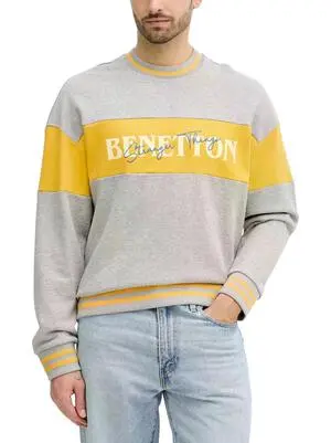 BENETTON X Stranger Things Color-blocked Sweatshirt - Grey