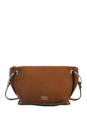 Bimba Y Lola Bimba Y Lola Medium Trapecio Suede Bag Brown