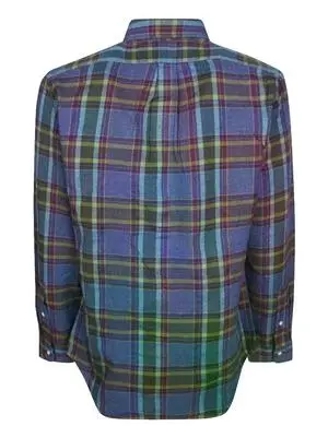 Polo Ralph Lauren Custom Fit Plaid Flannel Shirt - Blue