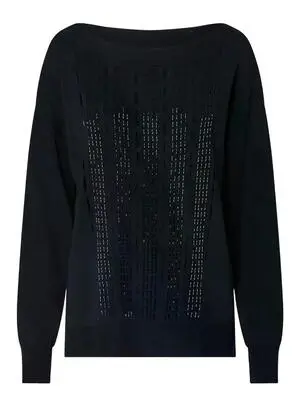 Liu Jo Sweater With Embroidered Cut-outs - Black