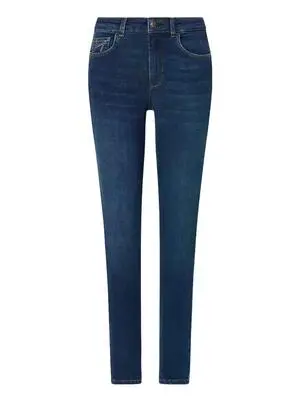 Liu Jo High Waist Skinny Jeans With Embellishments - Blue