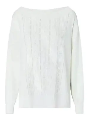 Liu Jo Embroidered Cut-out Sweater - White