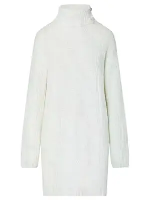 Liu Jo Knit Dress With Jewel Buttons - White