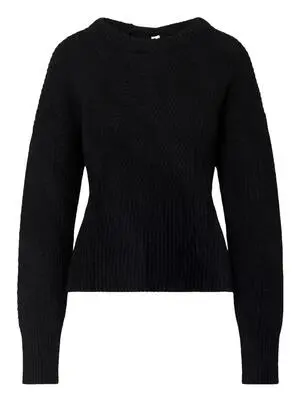 Liu Jo Wool Blend Sweater With Bow Detail - Black