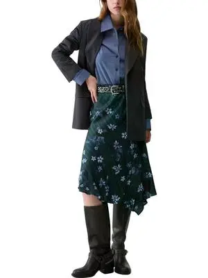Liu Jo Poplin Shirt With Embellished Tie - Blue