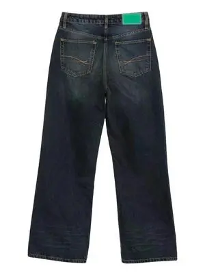FLANEUR Faded Effect Straight-leg Jeans - Blue