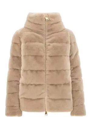 Herno Herno Quilted Faux-Fur Jacket Neutrals