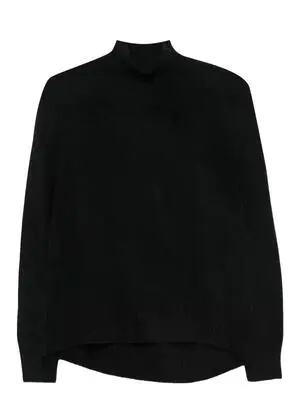 DONDUP High-neck Rib-trimmed Sweater - Black
