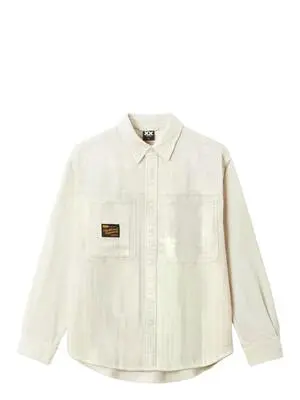 FINGERCROXX Corduroy Logo-patch Shirt - Neutrals