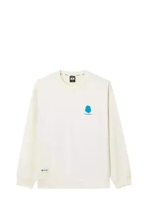 FINGERCROXX Cotton Crewneck Sweatshirt With Logo Patch - Neutrals