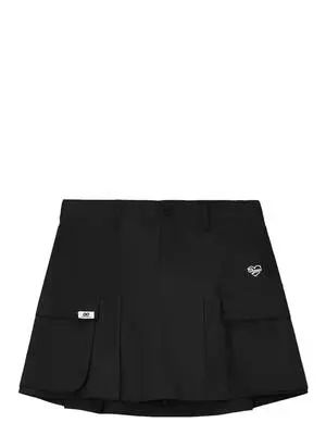 CHOCOOLATE Pleated Cargo Mini Skirt - Black