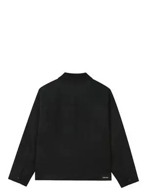Izzue Logo Patch Zip-up Jacket - Black
