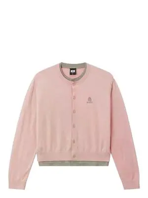 FINGERCROXX Layered Cardigan With Logo Embroidery - Pink