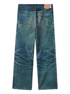 Izzue Faded Straight-leg Jeans - Blue