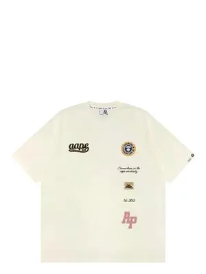 AAPE BY *A BATHING APE Logo-patch T-shirt - Neutrals