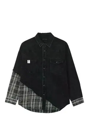 FIVE CM Patchwork Shirt Black