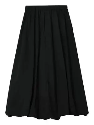 FINGERCROXX Pleated Midi Skirt - Black