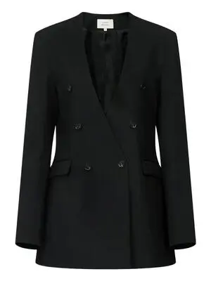 Loulou De Saison Astrid Double-breasted Blazer - Black