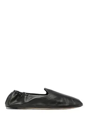 THE ROW The Row Casa Slip-On Nappa Leather Slippers Black