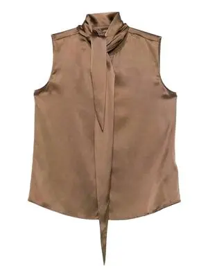 Dorothee Schumacher Sleeveless Bow Detail Top - Brown