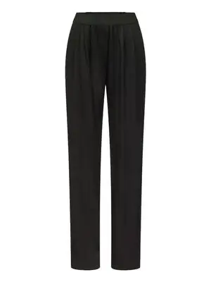 Loulou De Saison Pleated Straight Leg Trousers - Black