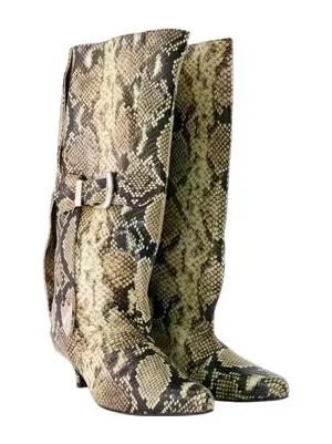 TOGA Toga Pulla Snake-Effect Buckled Boots