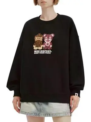 FINGERCROXX Graphic Print Sweatshirt - Black