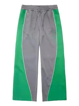 HAN KJØBENHAVN Logo-embroidered Contrast-panel Track Pants - Grey