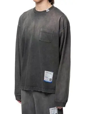 Mihara Yasuhiro Sun Faded Like Distressed Sweatshirt - Black