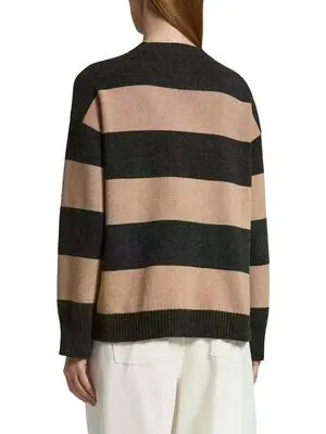 Peserico Striped Lurex Detail Sweater - Neutrals