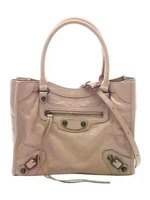 Balenciaga Mini Lambskin Le City Satchel - Neutrals