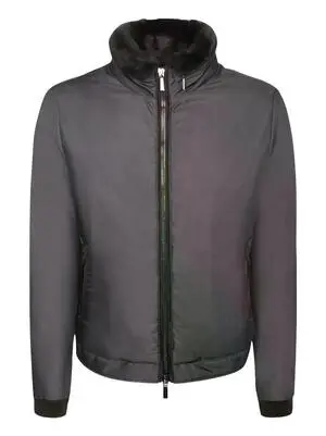 MOORER Shearling-lined Zip-up Jacket - Grey
