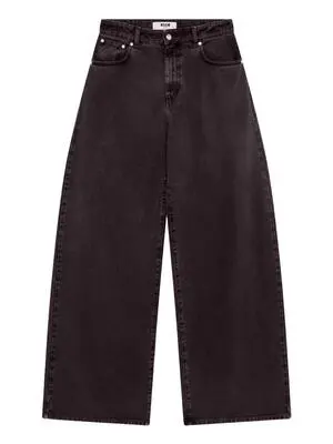 MSGM Wide-leg Jeans - Black