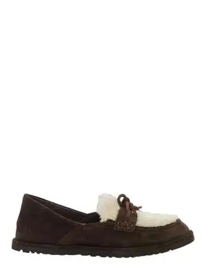 UGG Zora Shearling-trim Loafers - Brown