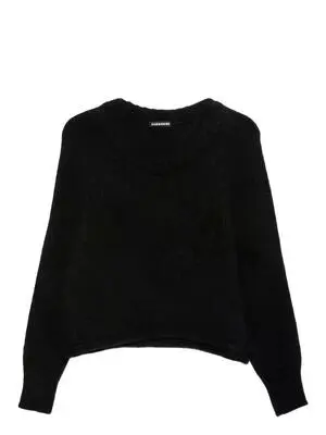 SUSANNE BOMMER Crew Neck Ribbed Sweater - Black
