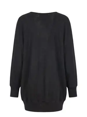 Valentino Garavani Lace-Panelled Drop-Shoulder Sweatshirt Black