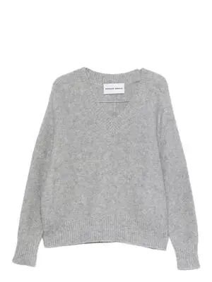 EMERSON RENALDI V-neck Knitted Sweater - Grey