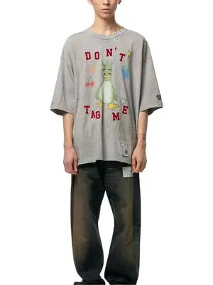 Mihara Yasuhiro Leon Doodle Printed T-shirt - Grey