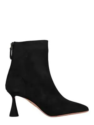 AQUAZZURA Amore Suede Ankle Boots - Black