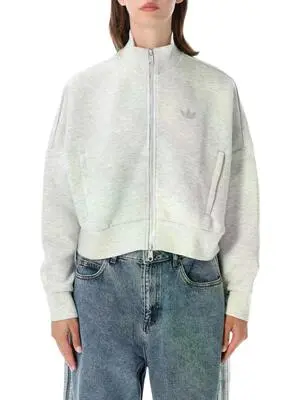 ADIDAS Spacer Logo-Embroidered Striped-Sleeve Sweater
