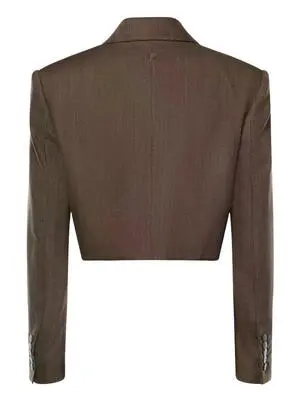 DONDUP Cropped Jacket - Brown