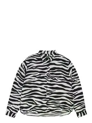 DENIM TEARS Zebra-print Button-up Shirt - Black
