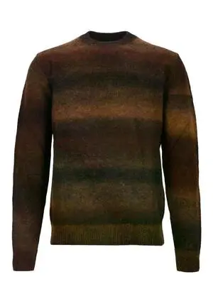 Corneliani Gradient Stripe Knitted Sweater - Brown