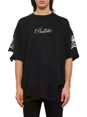 MASTERMIND WORLD Distressed Skull-print T-shirt - Black