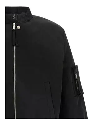 THOM KROM Bomber Jacket With Zip-up Front - Black
