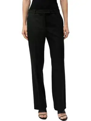 Hugo Pressed-crease Straight-leg Trousers - Black