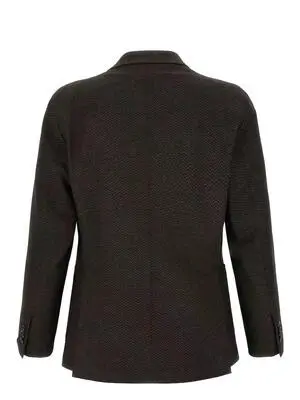 Tagliatore Montecarlo Herringbone Double-breasted Blazer - Brown