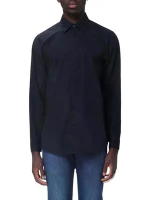 Armani Exchange Logo-embroidered Shirt - Blue