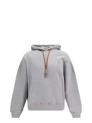 Loewe Anagram Embroidered Hoodie With Key Detail - Grey