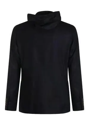 Eleventy Hooded Single-breasted Blazer - Blue